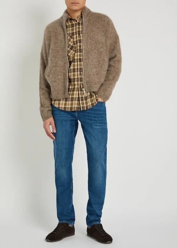 7 For All Mankind Slimmy Slim Straight-leg Jeans - Mid Blu