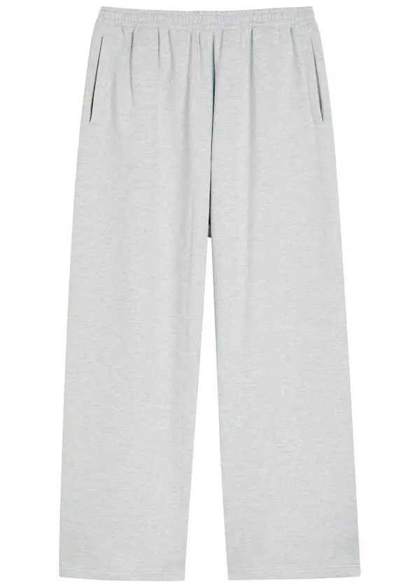 Acne Studios Logo-embroidered Cotton-blend Sweatpants - Grey