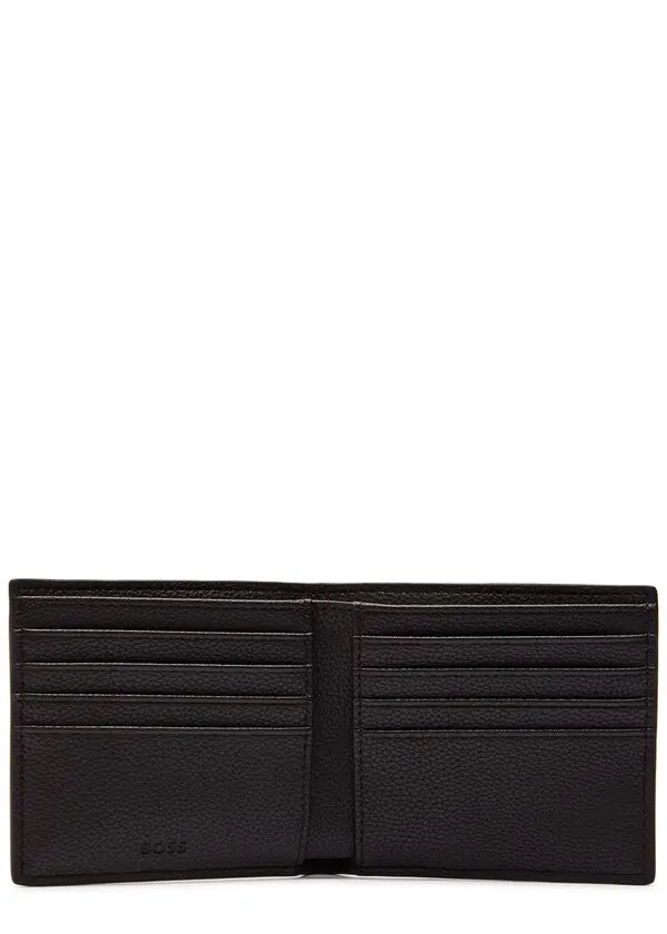 BOSS Ray Logo Grained Leather Wallet