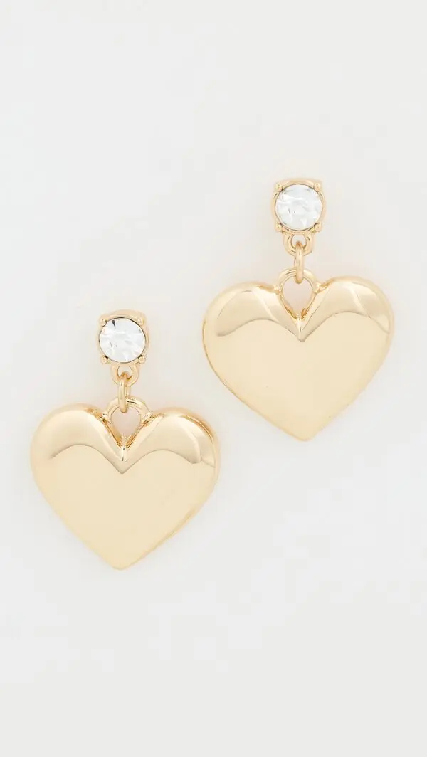 Ettika Crystal Heart Dangle Earrings