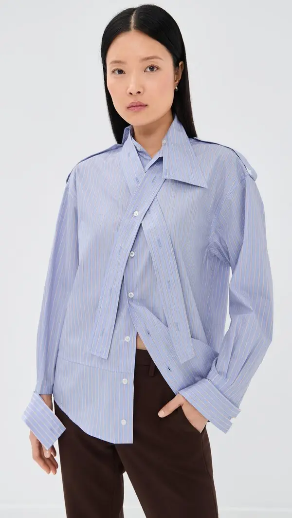 MERYLL ROGGE Deconstructed Stripe Shirt
