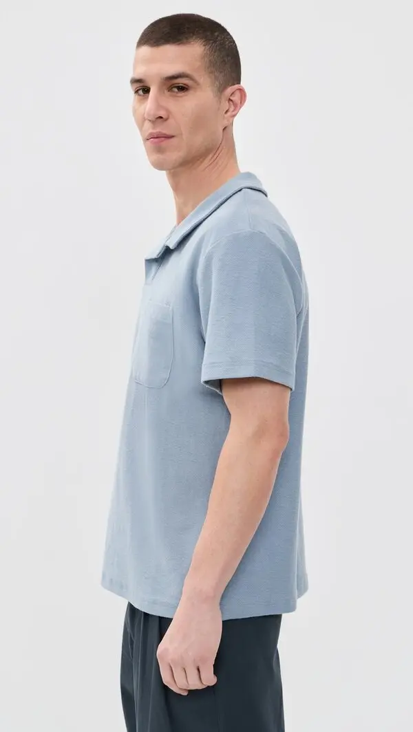 RHYTHM Vintage Terry Polo - Blue