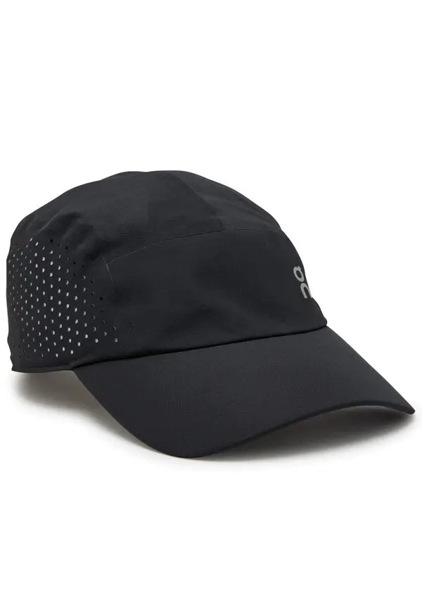 On Logo Perforated Shell Cap - Black