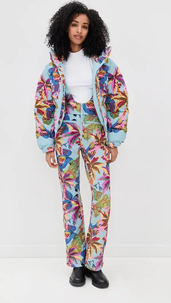 Farm Rio Macaw Hooded Puffer Ski Jacket