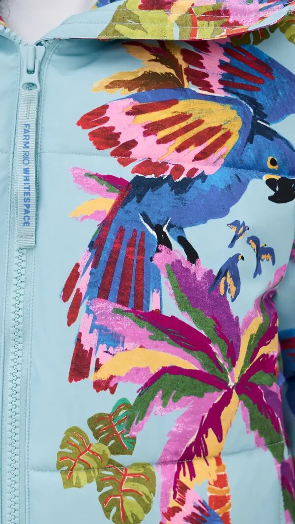 Farm Rio Macaw Hooded Puffer Ski Jacket
