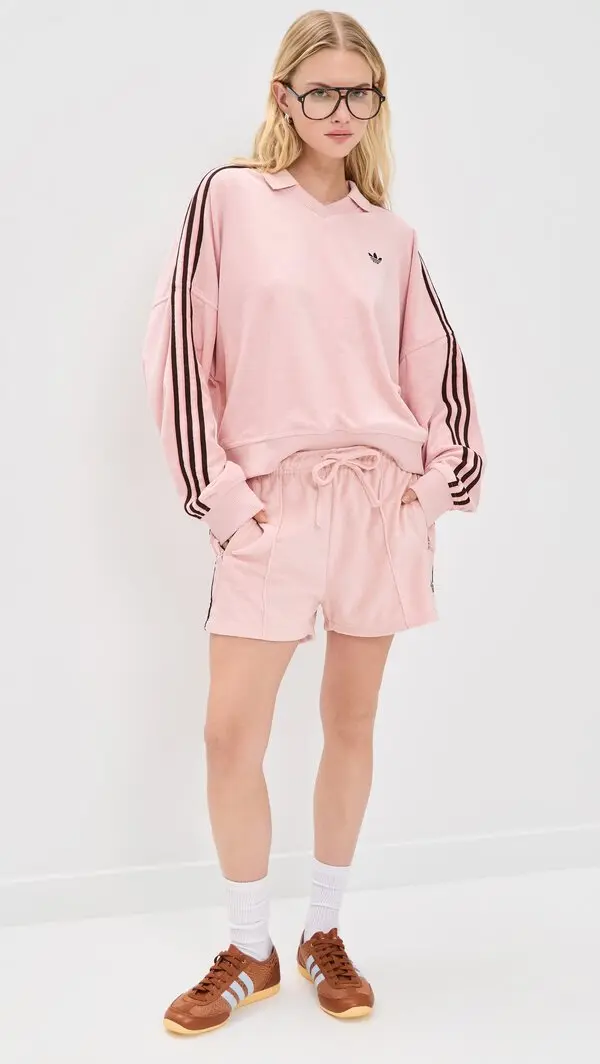 Adidas Terry Cloth Drawstring Shorts