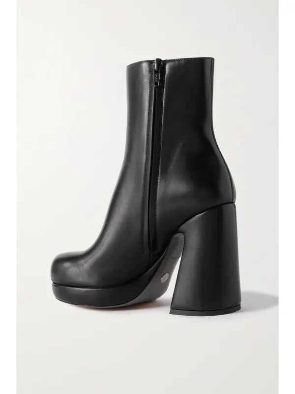 Proenza Schouler Forma Leather Platform Ankle Boots