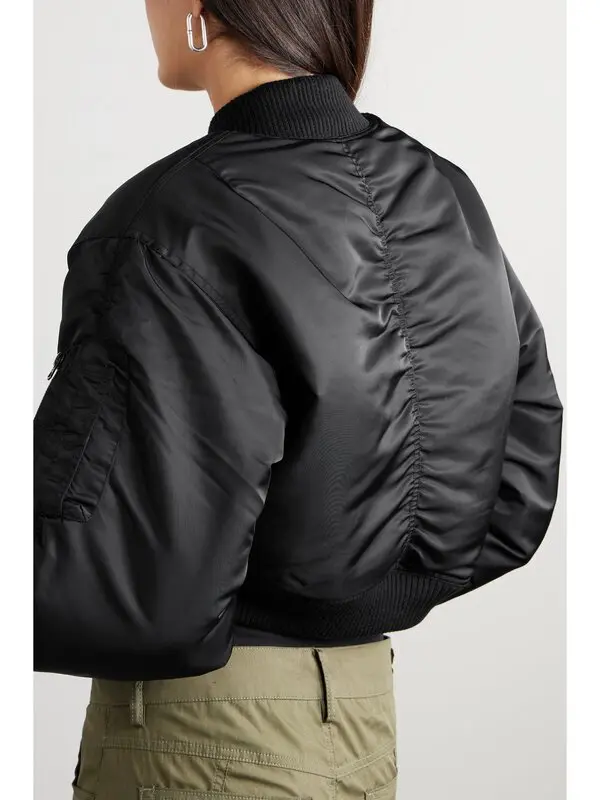 RE/DONE Cropped Shell Bomber Jacket