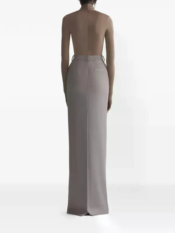 MUGLER Draped Long-sleeve Bodysuit - Neutrals