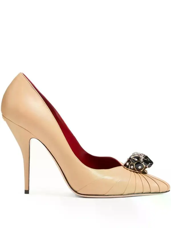 Valentino Garavani Panthea Pleated-design High Heel Pumps - Neutrals