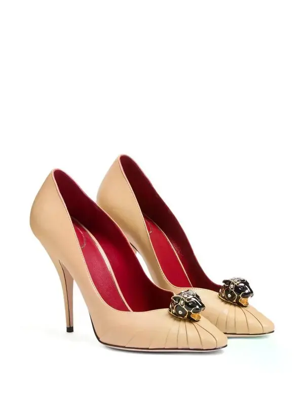 Valentino Garavani Panthea Pleated-design High Heel Pumps - Neutrals