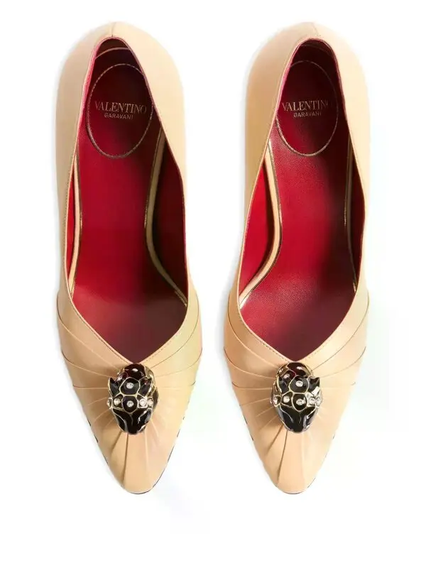 Valentino Garavani Panthea Pleated-design High Heel Pumps - Neutrals