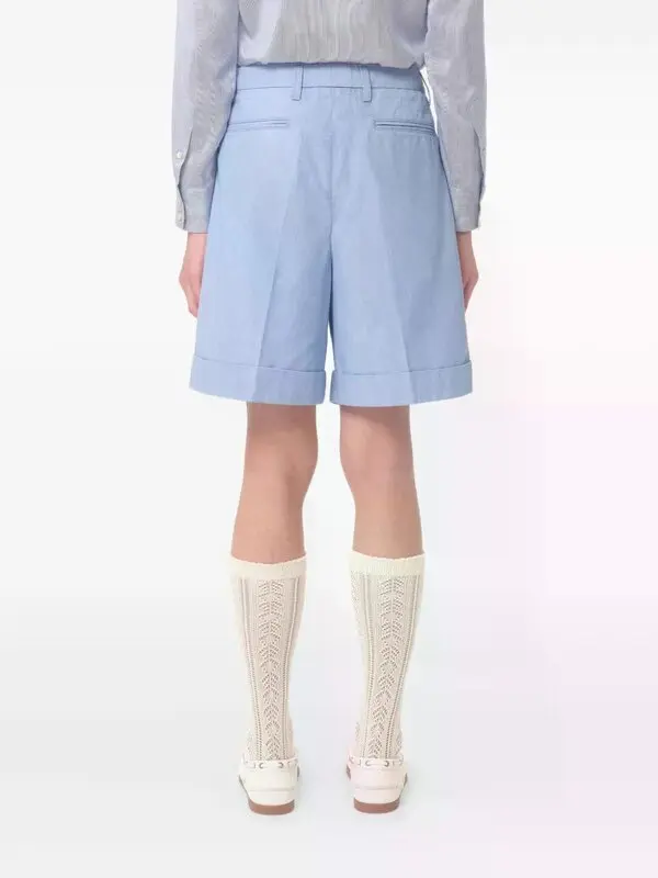 Valentino Garavani Cuffed Denim Bermuda Shorts