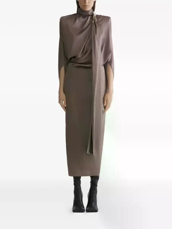 MUGLER Draped Scarf Dress