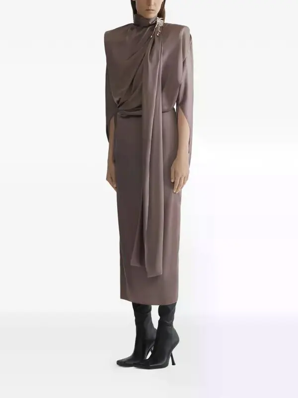 MUGLER Draped Scarf Dress