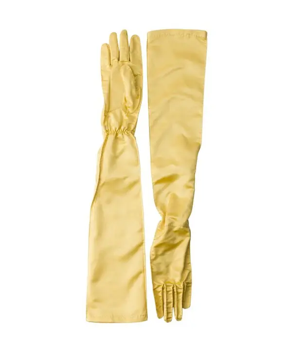 Prada Satin Evening Gloves - Citron Yellow