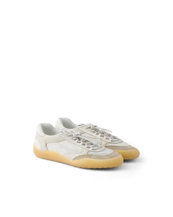 Prada Speedrock Mesh Fabric Sneakers - Neutral