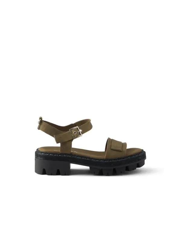 Prada Canvas Sandals - Green