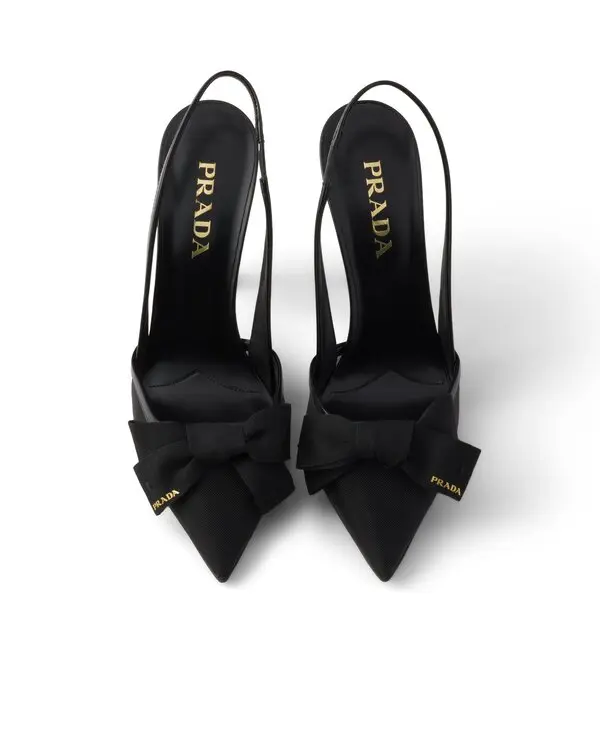Prada Mesh Slingback Pumps - Black