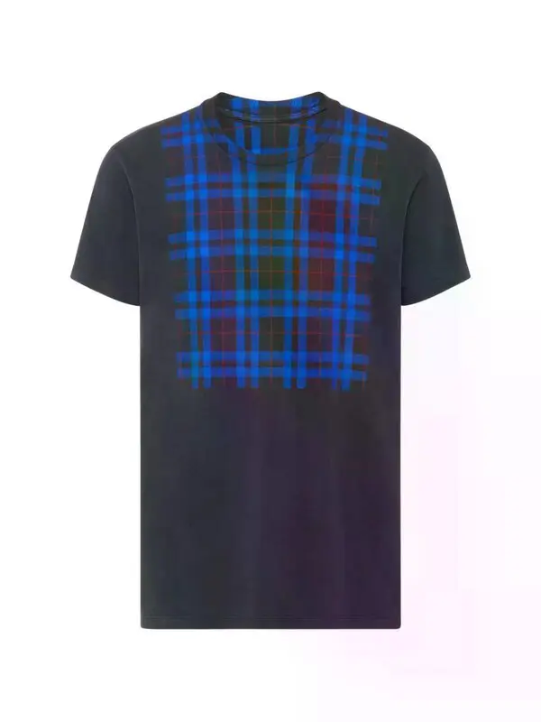 MAISON MARGIELA Check-panel T-shirt - Grey