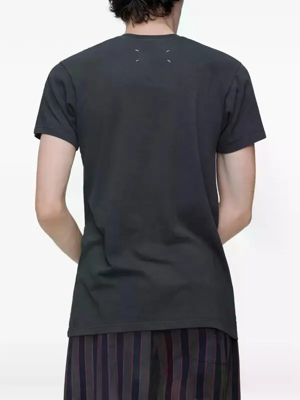 MAISON MARGIELA Check-panel T-shirt - Grey