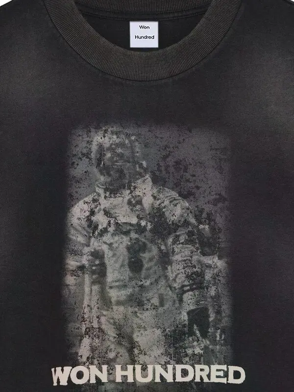 WON HUNDRED Houston Astro Printed T-shirt - Black