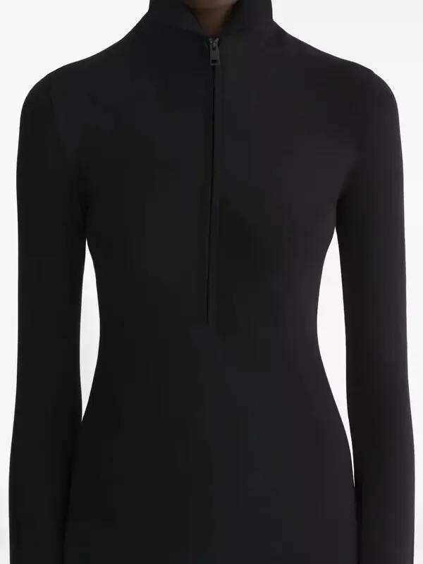 MUGLER High-neck Zip Dress - Black