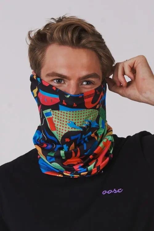OOSC Printed Neck Warmer - Multicolor