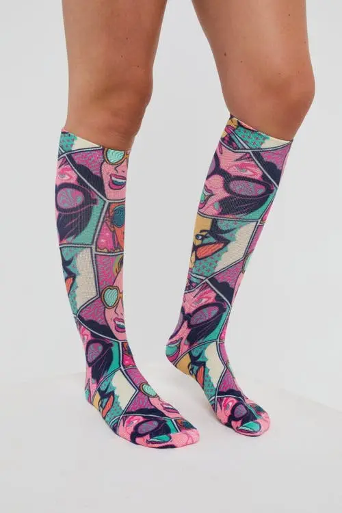 OOSC Comic Book Candy Ski/snowboard Socks - Multi-colour