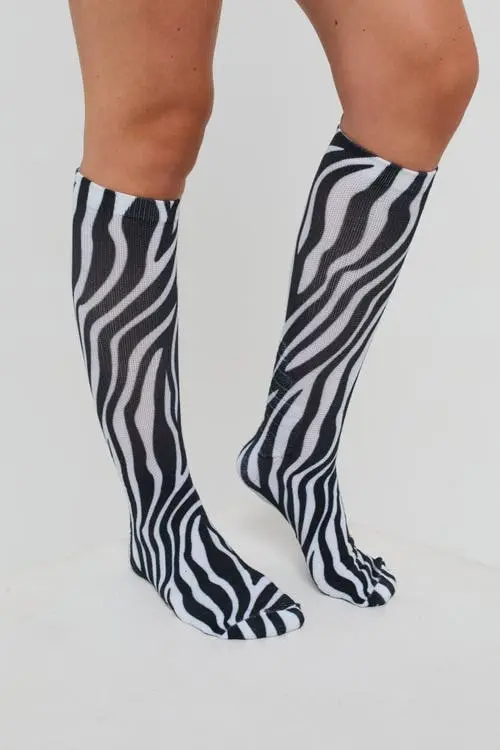 OOSC Hotel California Zebra Print Ski / Snowboard Sock - Multi-colour