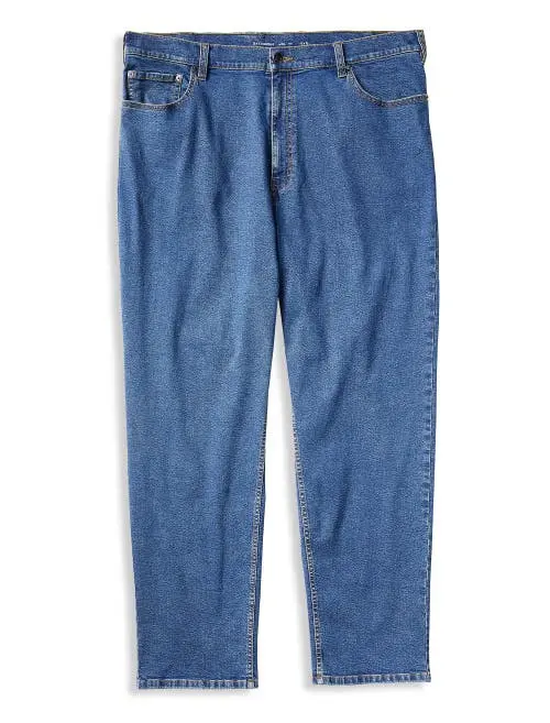 B+T ESSENTIALS Big & Tall Loose-fit Jeans - Medium Wash