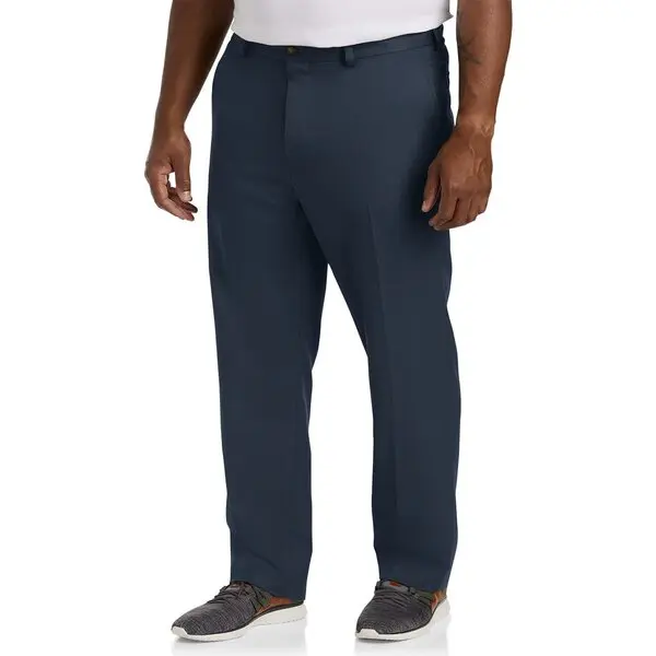 B+T ESSENTIALS Big & Tall Microfiber Dress Pants - Navy