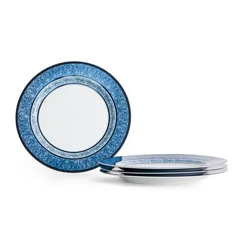 Marchesa Monarcha Porcelain Dinner Plate Set Of 4 - Blue