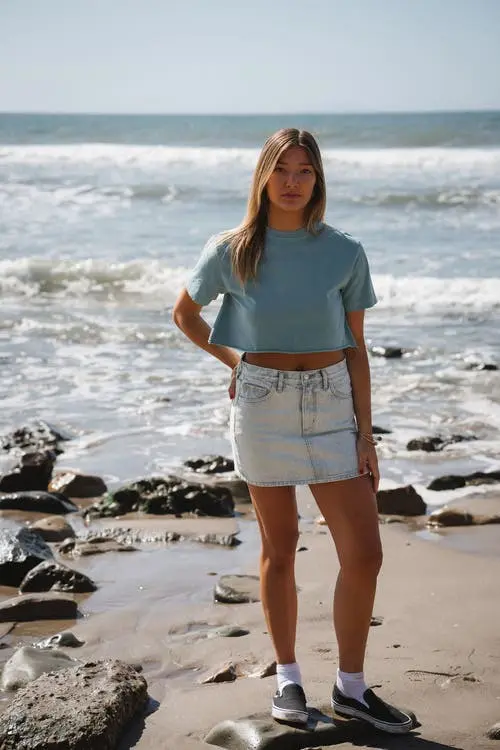 ARIKO Denim Mini Skirt