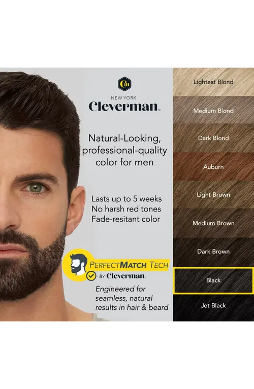 CLEVERMAN Reusable Beard & Hair Dye Kit - Black