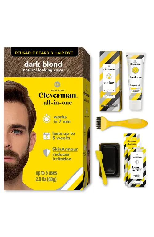 CLEVERMAN Reusable Beard & Hair Dye Kit - Dark Blond