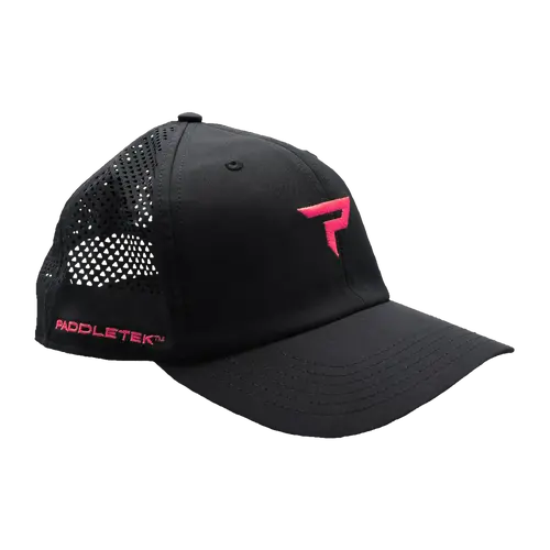 PADDLETEK Performance Icon Pickleball Hat - Black/red