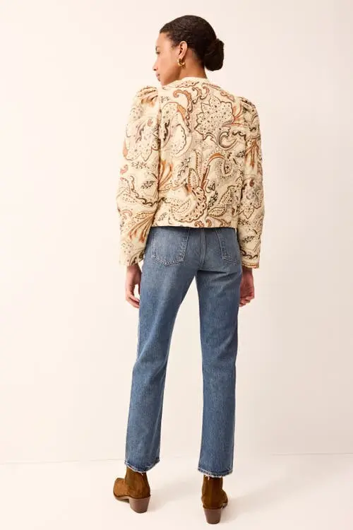 MARIE OLIVER Faison Cropped Moto Jacket
