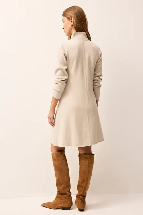 MARIE OLIVER Brantley Mock-neck Dress - Antarctica