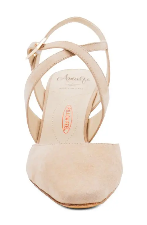 AMALFI BY RANGONI Fagiolo Ankle Strap Pump - Natur Cashmere