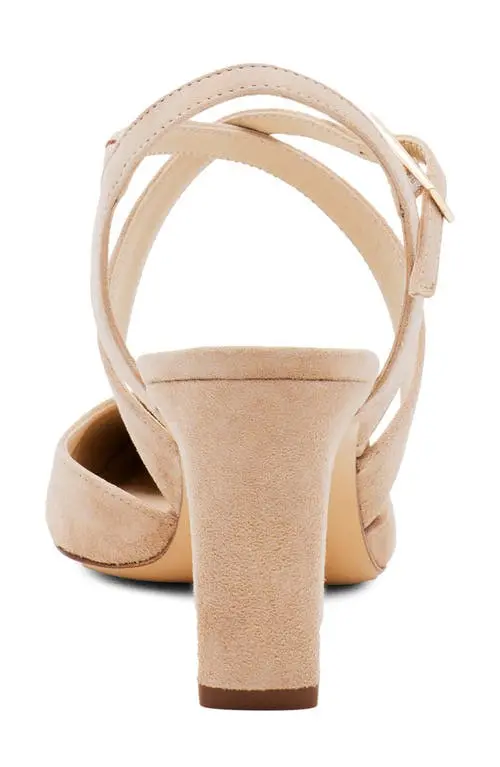 AMALFI BY RANGONI Fagiolo Ankle Strap Pump - Natur Cashmere