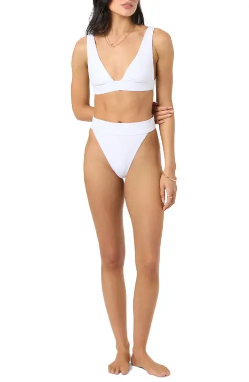 O'Neill Shorebreak Rib Cancun Bikini Top - White