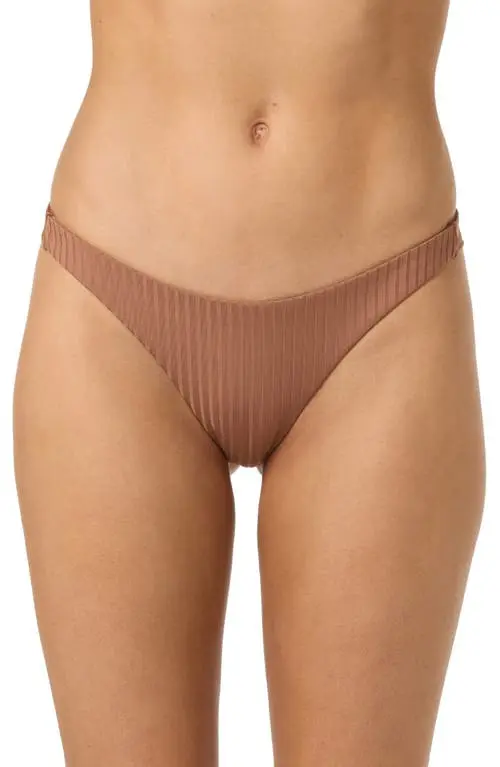 O'Neill Shorebreak Hermosa Rib Bikini Bottoms - Carob Brown