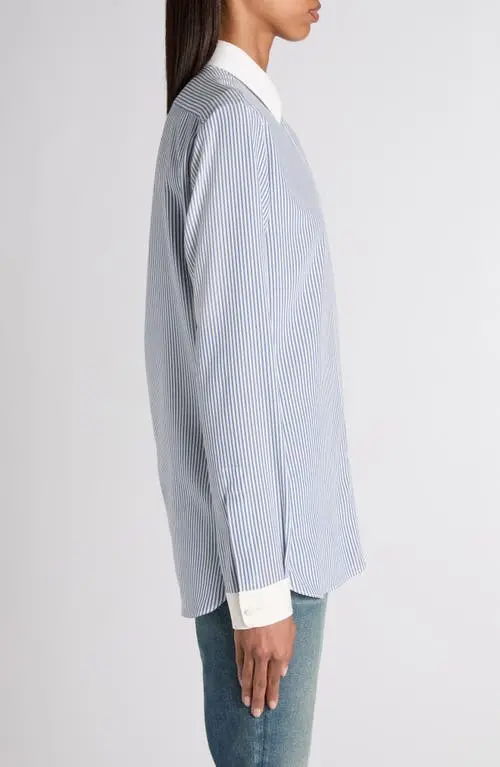 TOM FORD Striped Silk Button-up Shirt