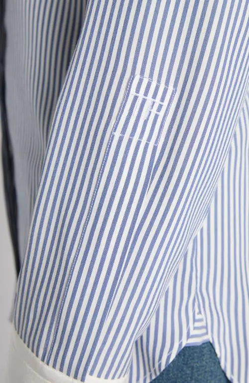 TOM FORD Striped Silk Button-up Shirt