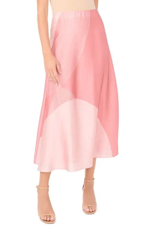 Vince Camuto Print Bias Midi Skirt