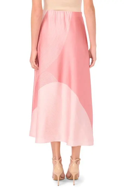 Vince Camuto Print Bias Midi Skirt