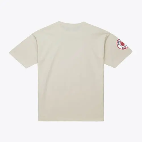 Mitchell & Ness David Ortiz Boston Red Sox Cooperstown Collection Throwback Name & Number T-shirt - Cream