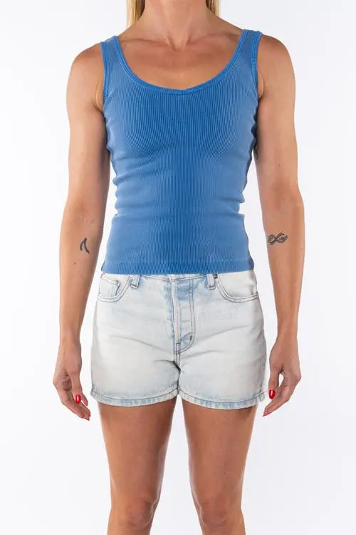 ARIKO Ribbed Surf Tank - Blue-wave