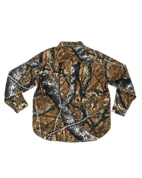 ARIKO Bucky Camo Split Hem Shirt Jacket - Real-tree-camouflage